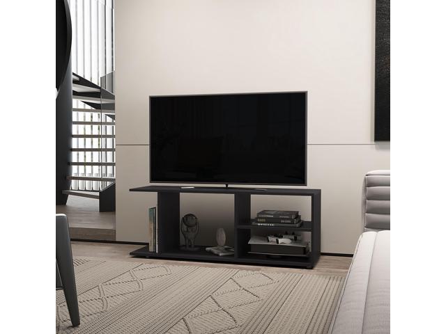 Click here for Tubac TV Rack in Melamine with Open Storage  Black prices