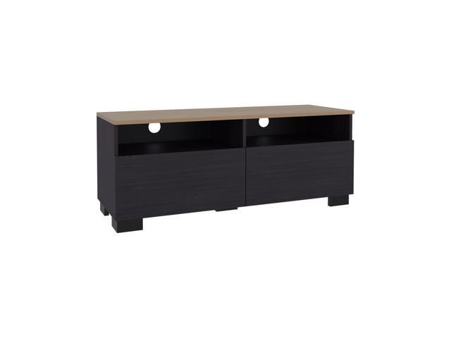 Click here for Wenge and Natural Oak TV Stand with a Door and Ope... prices