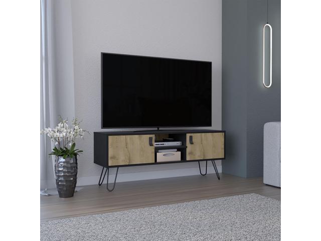 Click here for Toka Hairpin Legs TV Rack with Media Center and 2-... prices