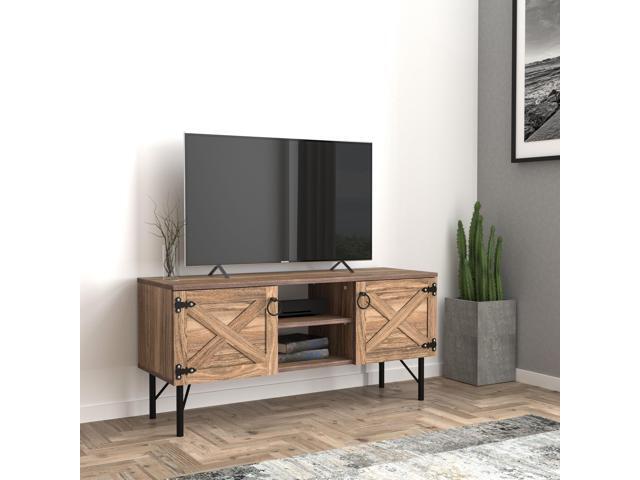 Click here for Loft Wood 2 Cupboards Vintage TV Stand prices