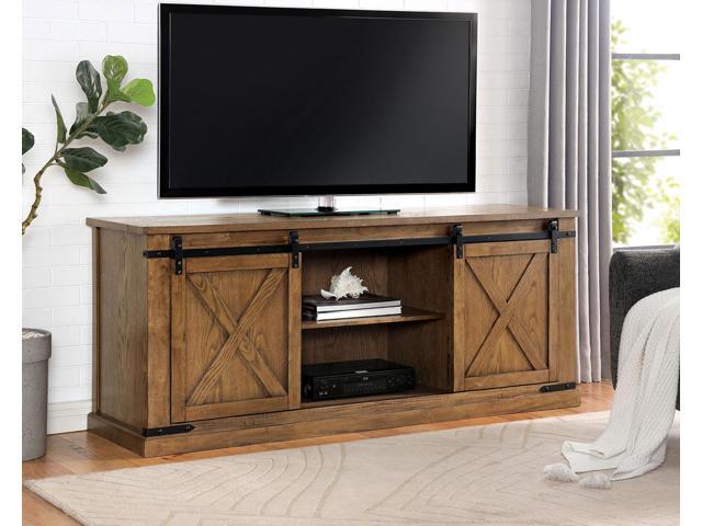 Click here for Rustic Style TV Console Base Sliding Doors Metal A... prices