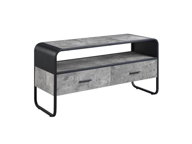Click here for Raziela Concrete Gray & Black Finish TV Stand prices