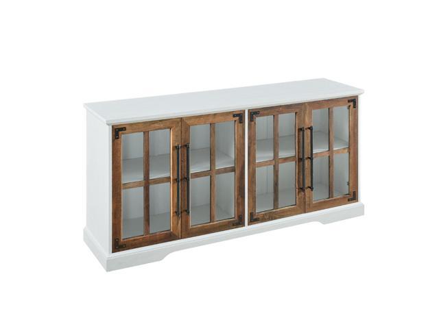Click here for Modern Farmhouse Two-Tone Windowpane Glass-Door TV... prices