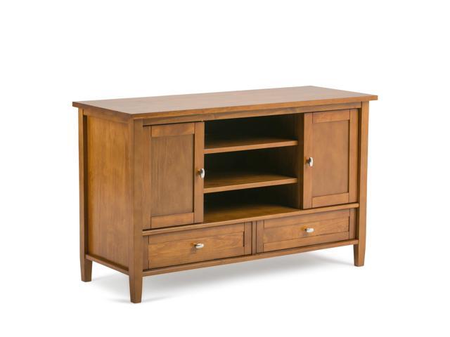 Click here for Warm Shaker - TV Media Stand - Light Golden Brown prices