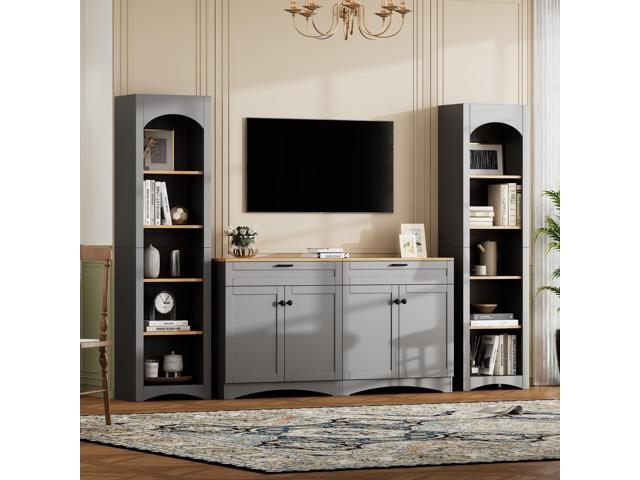 Click here for ON-TREND 3-Piece Farmhouse Entertainment Center wi... prices