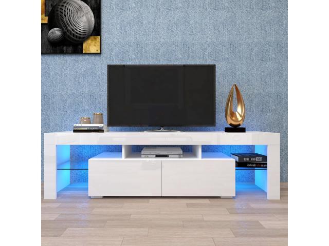 Click here for Modern White TV Stand  20 Colors LED TV Stand w/Re... prices