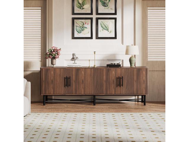 Click here for Functional 4-Door TV Cabinet 2 Storage Spaces  Adj... prices