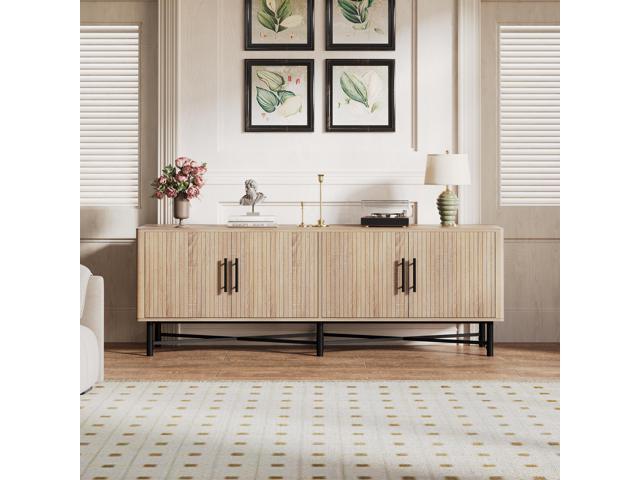 Click here for Functional 4-Door TV Cabinet 2 Storage Spaces  Adj... prices