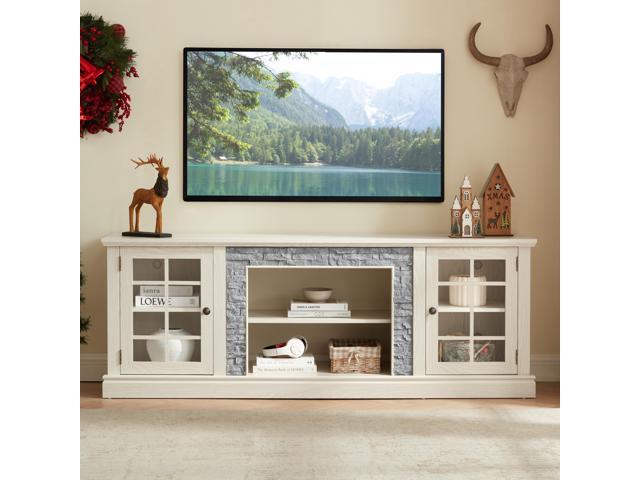 Click here for 70 Modern TV Stand with 2-Door Storage  Faux Stone... prices