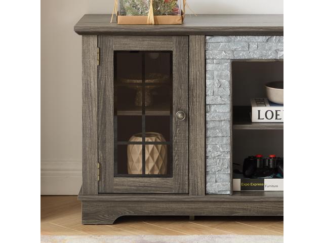 Click here for 58 Modern TV Stand with 2-Door Storage  Faux Stone... prices