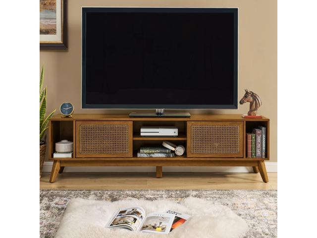 Click here for 67.9 Inch Mid Century Modern Rattan TV Stand for T... prices