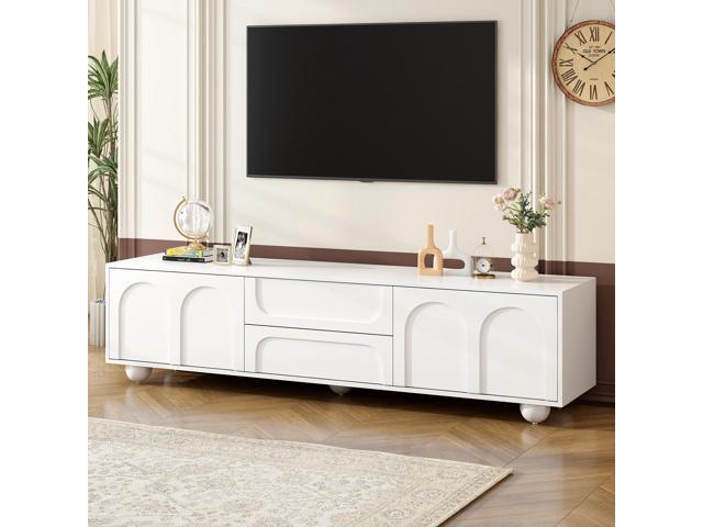 Click here for ON-TREND Cream Style TV Stand with Arched Doors &... prices