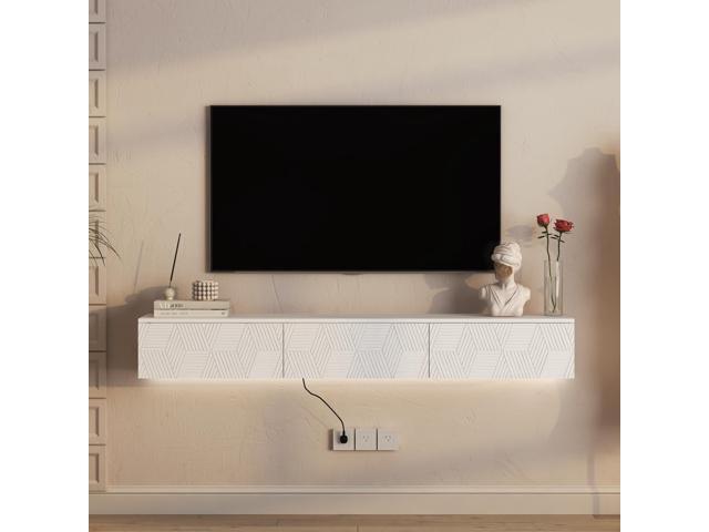 Click here for Floating TV Stand Wall Mounted with 16 Color LEDs... prices