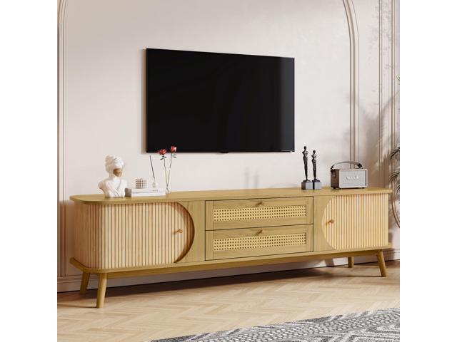 Click here for Rattan TV Stand for TVs up to 75  Modern Farmhouse... prices
