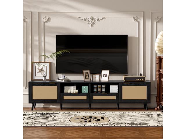 Click here for Rattan TV Stand for TVs up to 85  Modern Farmhouse... prices
