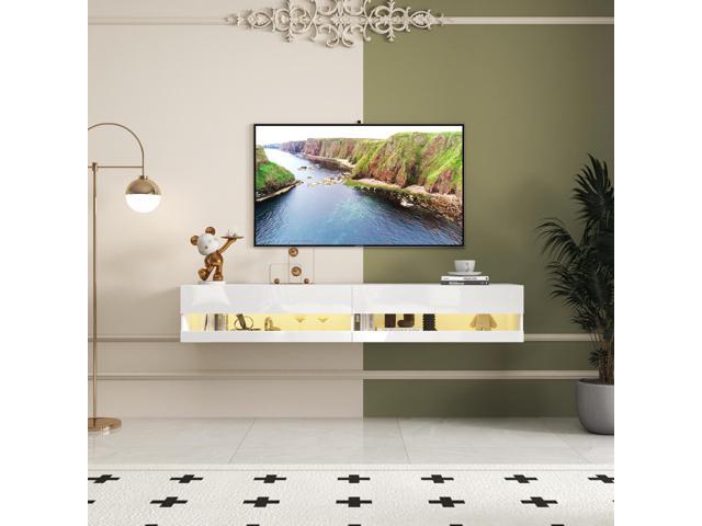 Click here for 180 Wall Mounted Floating 80 TV Stand with 20 Colo... prices
