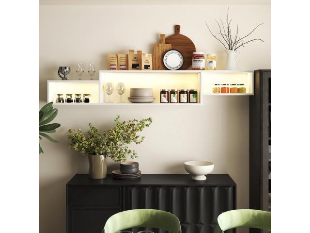 Click here for 65.35in Wall Mounted Floating TV Stand with 20 Col... prices