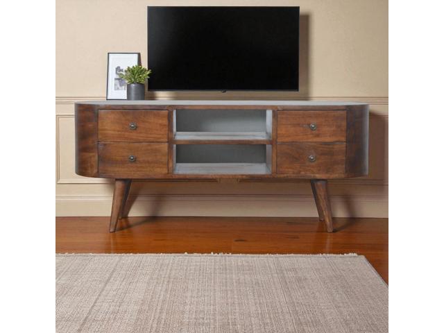 Click here for Chestnut Rounded Entertainment Unit  Nordic Legs... prices