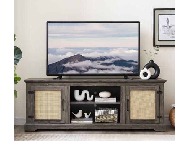 Click here for Farmhouse Rattan TV Stand Console Table for TVs up... prices