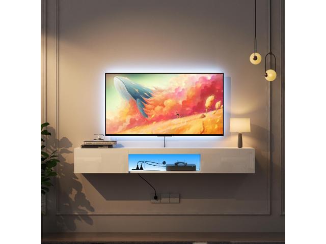 Click here for Floating TV Stand Wall Mounted with 16 Color LEDs... prices