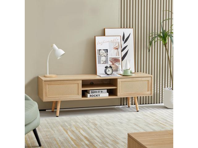 Click here for 55.12 Rattan TV cabinet  double sliding doors for... prices