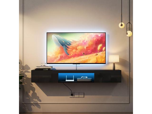 Click here for Floating TV Stand Wall Mounted with 16 Color LEDs... prices