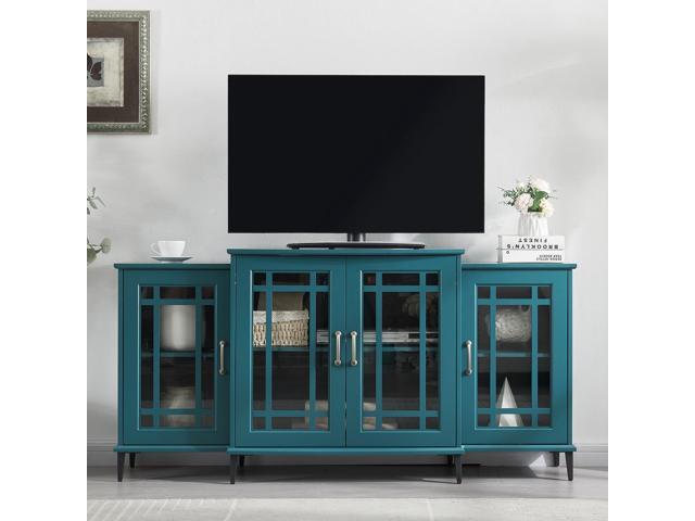 Click here for 62 TV Stand  Buffet Sideboard Cabinet  Teal Blue prices