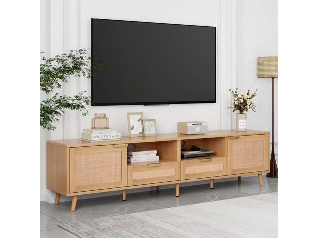 Click here for Rattan TV Stand for TVs up to 85  Modern Farmhouse... prices