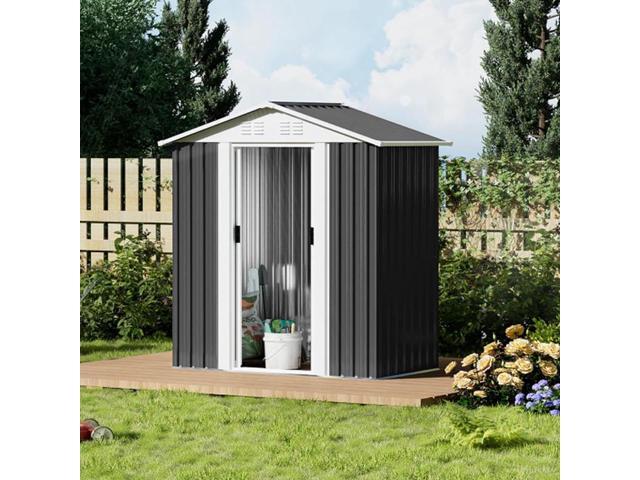 Click here for 5X3 Feet Dark Grey Outdoor Storage Shed With Alumi... prices