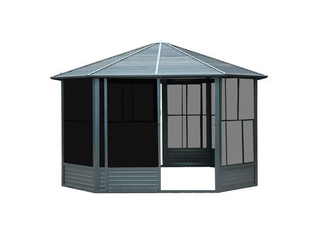 Click here for 12 x 12 FT Sunroom Octagonal Solarium Screen House... prices