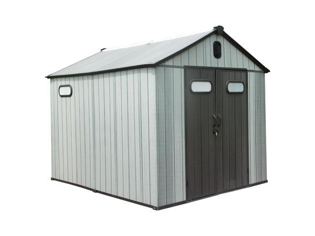 Click here for 8X10FT Outdoor Resin Storage Shed  Waterproof Plas... prices