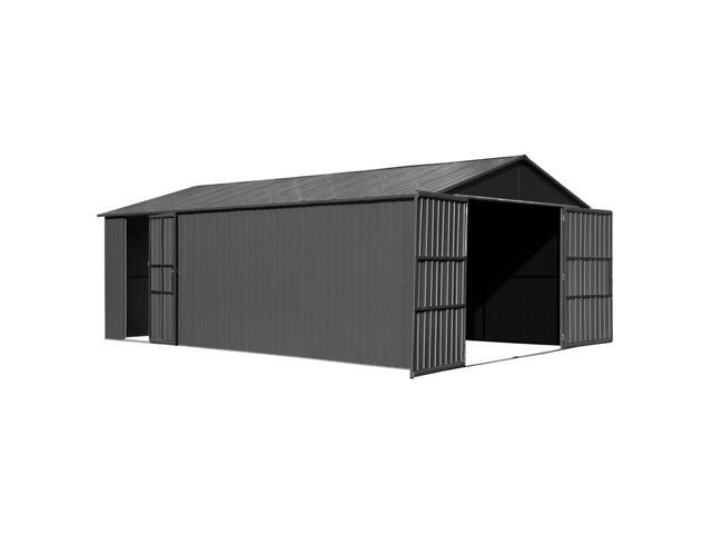 Click here for 12x20FT Outdoor Metal Garage Shed  Extra Large Met... prices