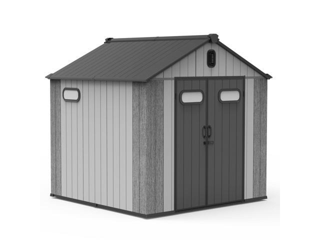 Click here for 8x8FT Resin Outdoor Storage Shed with Lockable Doo... prices