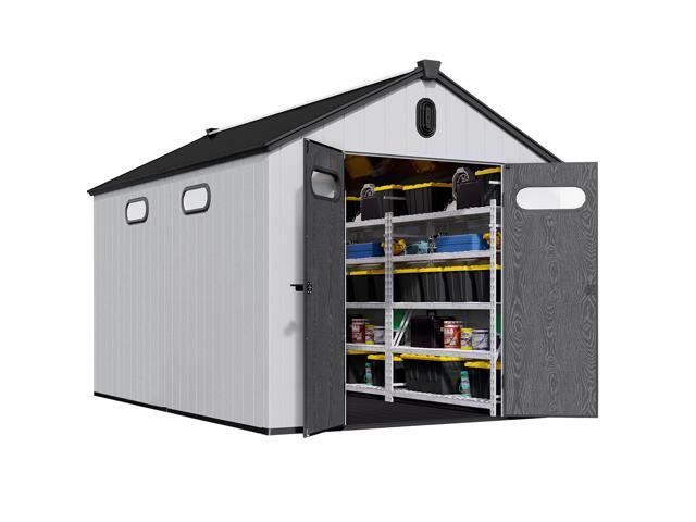 Click here for 8 ft. W x 12 ft. D Plastic Storage Shed with Floor prices