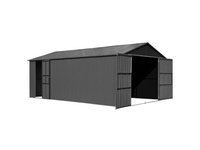 Click here for 12x15FT Outdoor Metal Garage Shed  Extra Large Met... prices