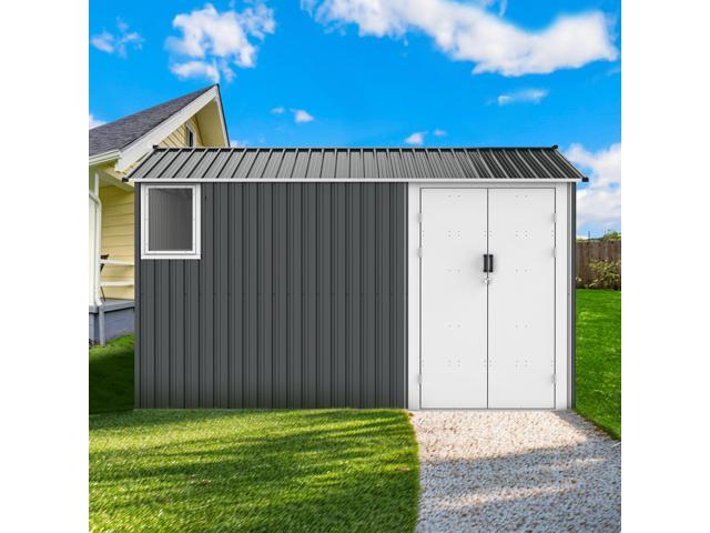 Click here for 8x12 Ft Metal Outdoor Storage Shed with Window  Fl... prices