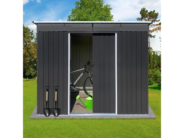 Click here for Metal garden sheds 8ftx6ft outdoor storage sheds A... prices