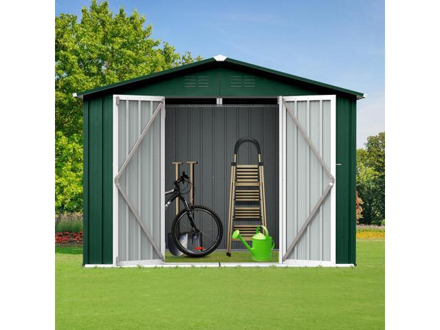 Click here for Metal garden sheds 8ftx6ft outdoor storage sheds G... prices