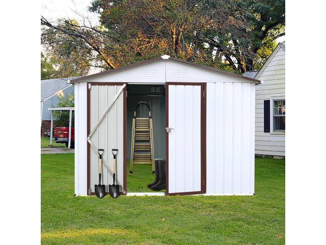 Click here for Metal garden sheds 8ftx6ft outdoor storage sheds w... prices