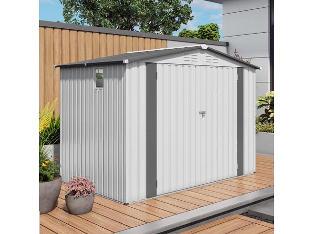 Click here for 8X6 FT Metal Outdoor Storage Shed  Tool Shed with... prices