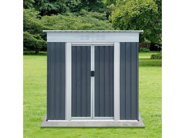 Click here for Outdoor Storage Sheds 6FTx4FT Pent Roof Grey prices