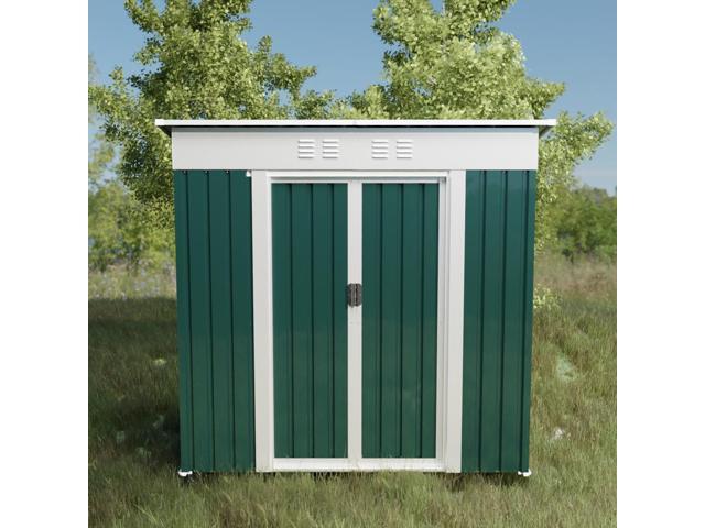 Click here for Outdoor Storage Sheds 6FTx4FT Pent Roof Green prices