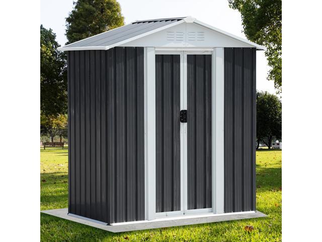 Click here for 5x3 ft Grey Sliding Door Garden Shed for Outdoors... prices