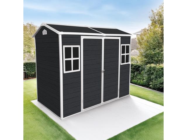 Click here for 8x4ft Outdoor Resin Garden Shed with Floor and 2 W... prices