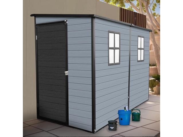 Click here for 4x8ft Outdoor Resin Garden Shed with Floor and 2 W... prices