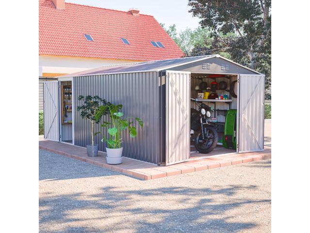 Click here for 10x14 FT Outdoor Metal Storage Shed  Large Garden... prices