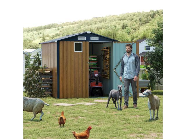 Click here for 6x8FT Outdoor Steel Storage Shed  Lockable Doors... prices