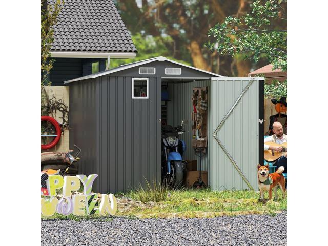 Click here for 6x8FT Outdoor Steel Storage Shed  Lockable Doors... prices
