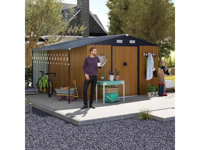 Click here for 10x12 Ft Outdoor Storage Shed  Extra Large Metal S... prices