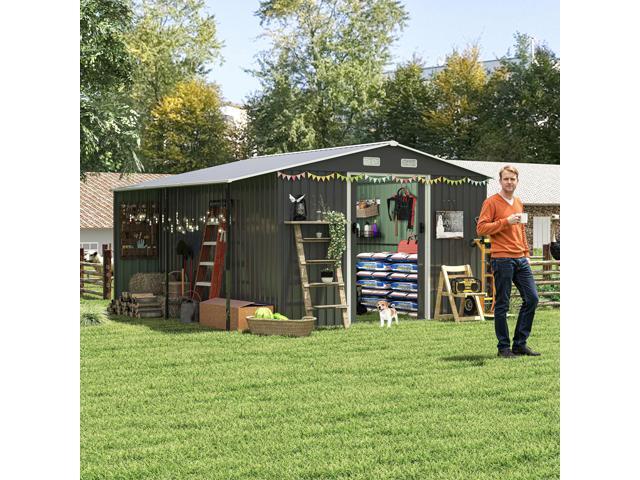 Click here for 10x12 Ft Outdoor Storage Shed  Extra Large Metal S... prices